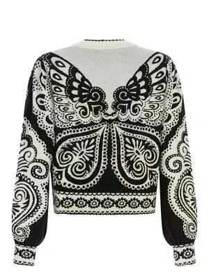 FARM RIO FARM Rio Arabesque Jacquard Cardigan
