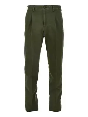 PT TORINO Belt Loops Trousers With Pleat Detail - Green
