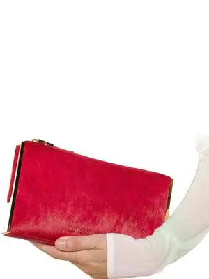 Elisabetta Franchi Calf-hair Tote Bag - Red