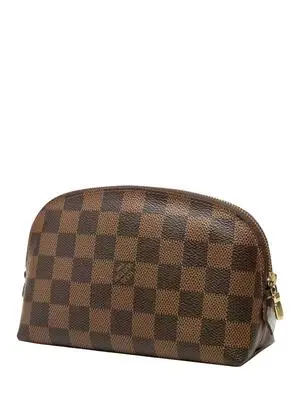 LOUIS VUITTON Damier Ebene Cosmetic Pouch Pm - Brown