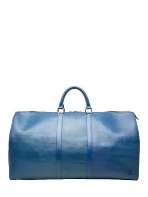 LOUIS VUITTON Louis Vuitton Epi Keepall 55 Travel Bag Blue