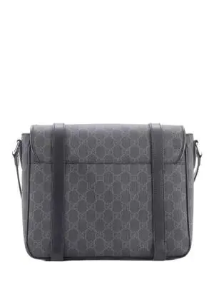 Gucci Gg Coated Canvas Messenger Bag - Black