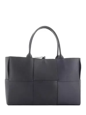 Bottega Veneta Arco Maxi Intrecciato Leather Tote Bag - Black