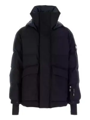 Giorgio Armani Quilted Hooded Ski Jacket - Blue