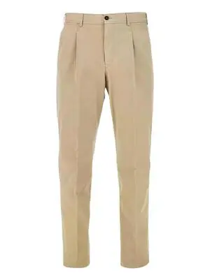 PT TORINO Pleat Detail Belted Trousers - Neutrals