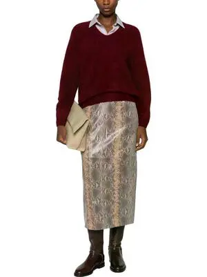 IVORY PARIS Dolly V-Neck Sweater Red