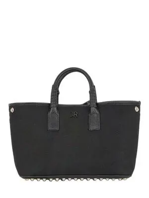 John Richmond Logo Plaque Tote Bag - Black