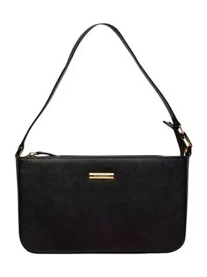 Burberry Leather Shoulder Bag - Black
