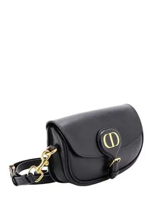 Dior Bobby Flap East West Crossbody Bag Leather - Black