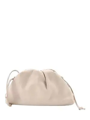 Bottega Veneta Bottega Veneta The Pouch Leather Mini Crossbody Bag Neutrals