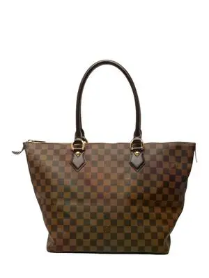 LOUIS VUITTON Damier Ebene Saleya Mm Tote Bag - Brown