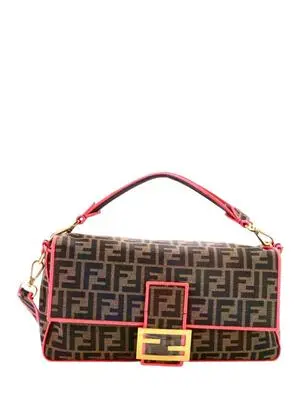 Fendi Baguette Nm Bag Zucca Canvas Shoulder Bag - Brown