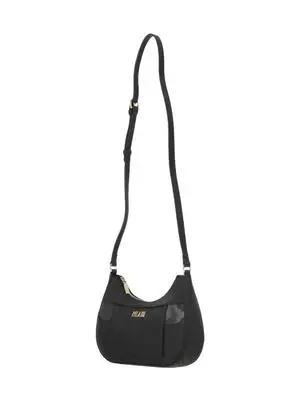 ALVIERO MARTINI 1° CLASSE Map-print Logo Plaque Shoulder Bag - Black