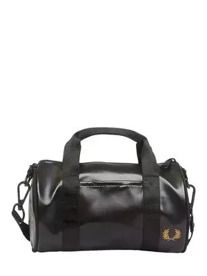 Fred Perry Tonal Classic Logo-print Barrel Bag - Black