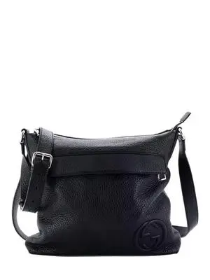 GUCCI Gucci Soho Front Pocket Leather Messenger Bag