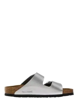 BIRKENSTOCK Birkenstock Arizona Metallic Double Buckle Sandals Silver