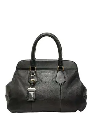 Prada Vitello Daino Handbag - Black