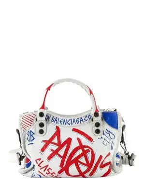 Balenciaga Balenciaga City Graffiti Classic Studs Leather Mini Satchel Multicolour