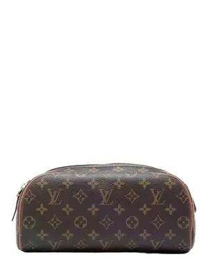 LOUIS VUITTON Monogram Canvas Dopp Kit Toilet Pouch Vanity Bag - Brown
