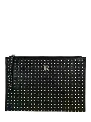 John Richmond Studded Clutch Bag - Black