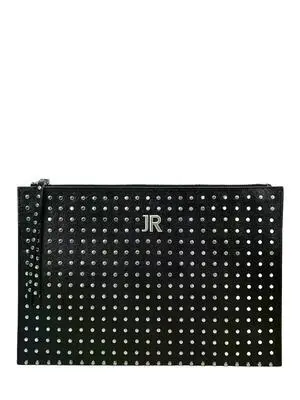 John Richmond Studded Clutch Bag - Black