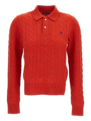 Polo Ralph Lauren Polo Ralph Lauren Cable-Knit Wool & Cashmere Sweater Rosso
