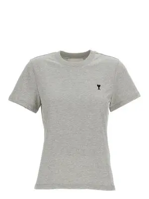 AMI Paris Ami Paris Ami De Coeur T-Shirt Grigio