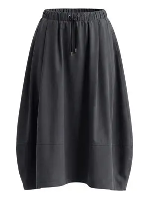 GRAN SASSO Elasticated Waist Skirt With Drawstring Detail - Blue