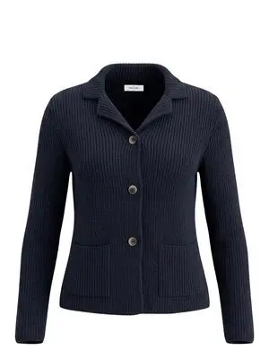 GRAN SASSO Button-detailed Knit Jacket - Blue