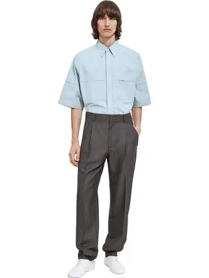 Bottega Veneta Wool And Mohair Pants - Desert/gray Melange
