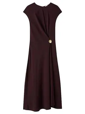JOSEPH JOSEPH Taipan Draped-Waist Crepe Maxi Dress