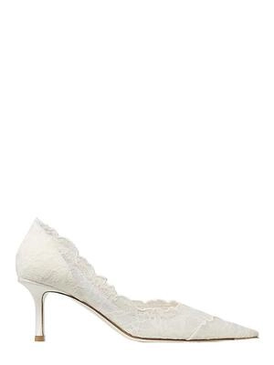 JIMMY CHOO Jimmy Choo Faiz Lace Heeled Courts Ivory/ivory