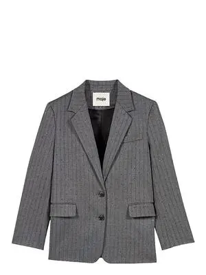Maje Tailored Single-breasted Blazer - Grey