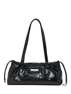 Maje Maje Leather Shoulder Bag Black