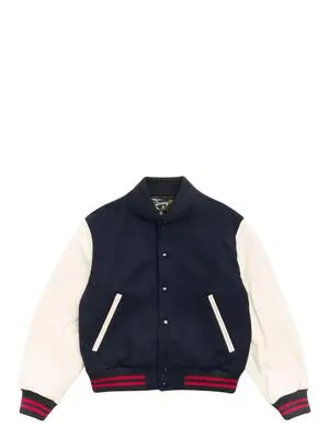 StÜssy Wool Varsity Jacket - Blue