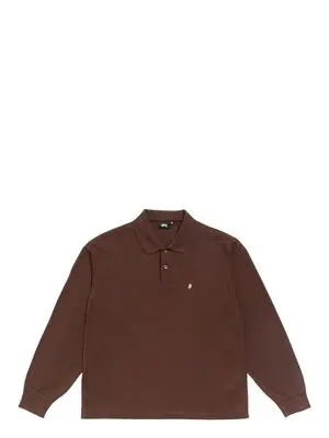 StÜssy Classic Pique Long-sleeve Polo - Brown