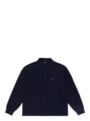 StÜssy Classic Pique Long-sleeve Polo 'navy - Blue