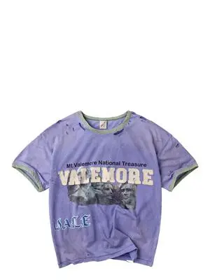 VALE FOREVER Vale Forever Camp Ringer Tee Blue