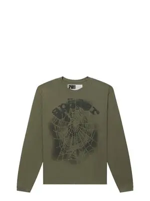 SP5DER Distressed Og Web V2 Long-sleeve Olympian - Green