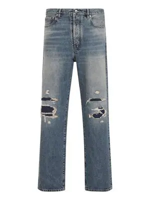 MAISON MARGIELA Distressed Denim Trousers - Blue