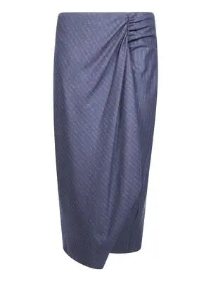 Pinko Capena Flannel Mini Skirt - Blu