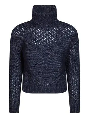 Herno HERNO Hooded Zip-Up Jacket With Padded Sleeves And Fringed Hem Blu