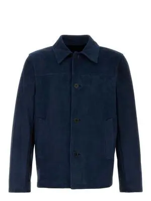 SALVATORE SANTORO Ovine Leather Suede Jacket - Blue