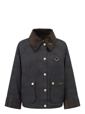 Barbour BARBOUR Waxed Cotton Jacket With Corduroy Collar Olive/classic