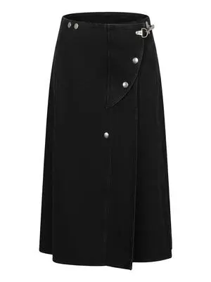 MARNI Marni Denim Wrap Skirt With Buckle Detail
