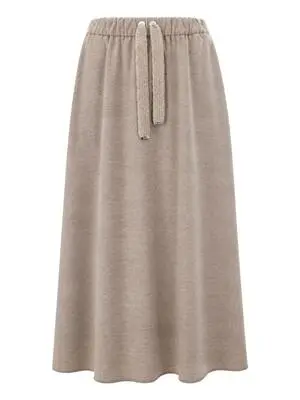 Herno HERNO Drawstring Waist Maxi Skirt Chantilly