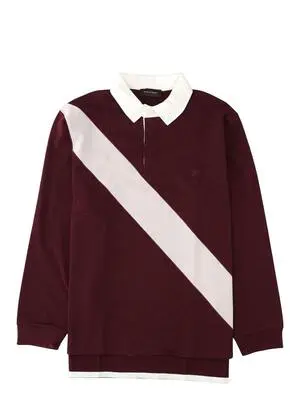 WALES BONNER 100% Cotton Polo Shirt - Bordeaux