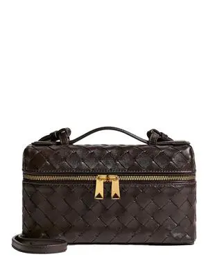 Bottega Veneta Intrecciato Leather Vanity Case - Marrone