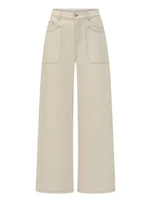 Ba&sh Zoel Straight-leg Denim Jeans - Ecru