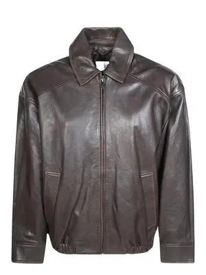 MAX MARA MAX MARA WEEKEND Leather Bomber Jacket